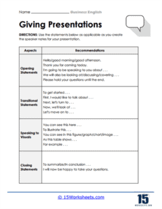 Business English Worksheets - 15 Worksheets.com