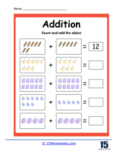 Adding Objects Worksheets - 15 Worksheets.com