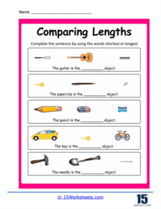 Comparing Measurements Worksheets | Practical Units - 15 Worksheets.com