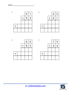 2 digit by 2 digit Multiplication Worksheets - 15 Worksheets.com