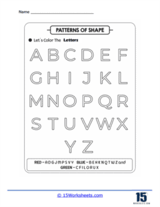 Patterns of Shapes Worksheets - 15 Worksheets.com