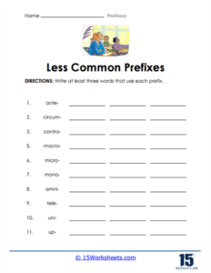 Prefixes Worksheets | Grammar Series - 15 Worksheets.com