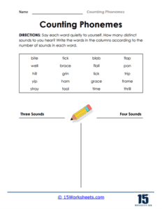 Counting Phonemes Worksheets - 15 Worksheets.com