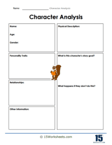 Character Analysis Worksheets - 15 Worksheets.com