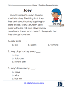Grade 1 Reading Comprehension Worksheets - 15 Worksheets.com