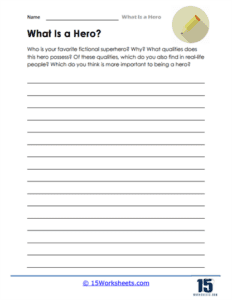 What Is a Hero Worksheets - 15 Worksheets.com