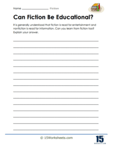 Fiction Worksheets - 15 Worksheets.com
