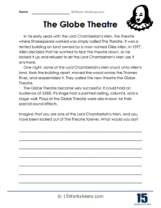 William Shakespeare Worksheets | Life and Works - 15 Worksheets.com