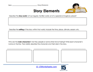 Elements of a Story Worksheets | Narrative Skills - 15 Worksheets.com