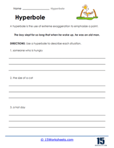 Hyperbole Worksheets - 15 Worksheets.com