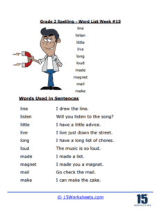 2nd Grade Spelling Words Worksheets | Build Literacy Skills - 15 ...