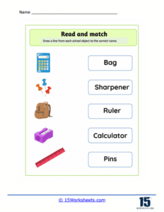 Classroom Objects Worksheets - 15 Worksheets.com
