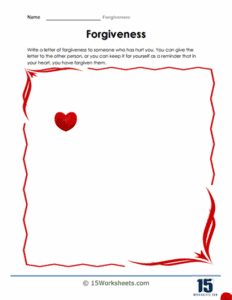 Forgiveness Worksheets - 15 Worksheets.com