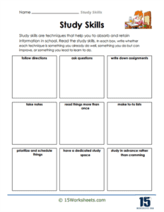 Study Skills Worksheets | Effective Routines For Success - 15 ...