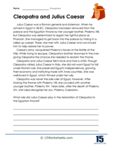 Cleopatra Worksheets - 15 Worksheets.com
