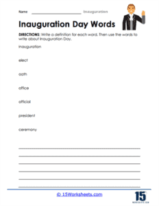 Inauguration Day Worksheets - 15 Worksheets.com