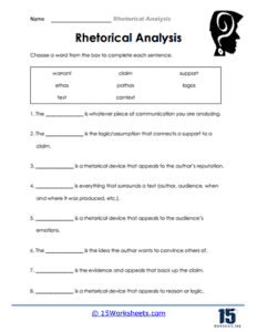Rhetorical Analysis Worksheets - 15 Worksheets.com