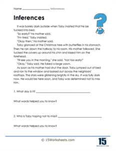 Inferences Worksheets - 15 Worksheets.com