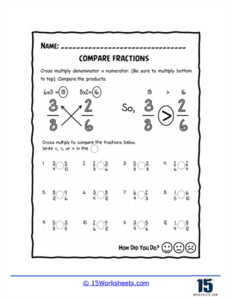 Comparing Fractions Worksheets - 15 Worksheets.com