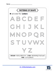 Patterns of Letters Worksheets - 15 Worksheets.com