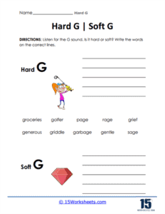 Hard G Sound Worksheets - 15 Worksheets.com