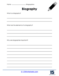 Biography Worksheets | Contributions & Challenges - 15 Worksheets.com