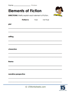 Fiction Worksheets - 15 Worksheets.com