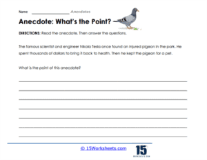 Anecdotes Worksheets - 15 Worksheets.com
