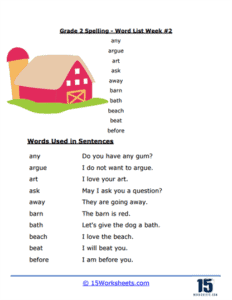 2nd Grade Spelling Words Worksheets | Build Literacy Skills - 15 ...