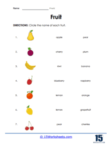 Fruit Worksheets - 15 Worksheets.com