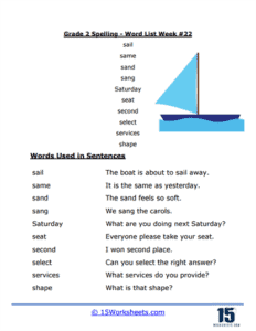 2nd Grade Spelling Words Worksheets | Build Literacy Skills - 15 ...