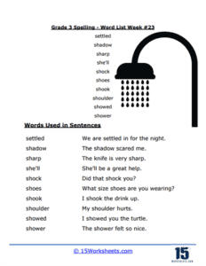 3rd Grade Spelling Words Worksheets | Fun & Effective Practice - 15 ...