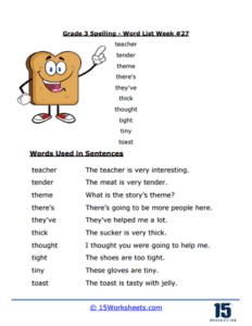 3rd Grade Spelling Words Worksheets | Fun & Effective Practice - 15 ...