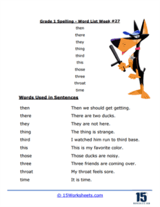 1st Grade Spelling Words Worksheets - 15 Worksheets.com