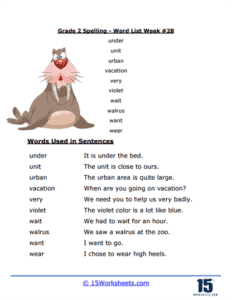 2nd Grade Spelling Words Worksheets | Build Literacy Skills - 15 ...