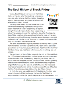 Grade 7 Reading Comprehension Worksheets - 15 Worksheets.com