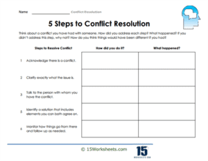 Conflict Resolution Worksheets - 15 Worksheets.com