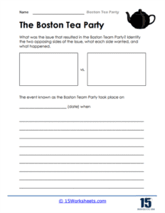 Boston Tea Party Worksheets - 15 Worksheets.com