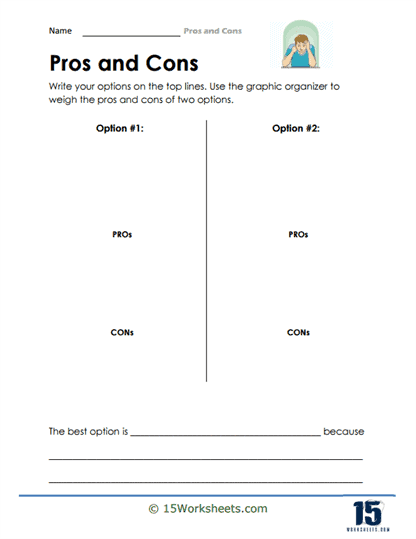 Pros and Cons Worksheets - 15 Worksheets.com Pros and Cons Worksheets - 15 Worksheets.com