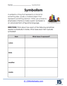 Symbolism Worksheets | Literary & Visual - 15 Worksheets.com