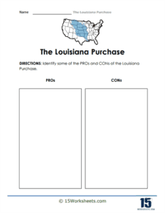 Louisiana Purchase Worksheets | History PDFs - 15 Worksheets.com