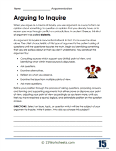 Argumentation Worksheets | Persuasive Flow - 15 Worksheets.com