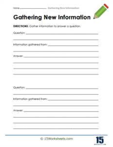 Gathering Information Worksheets - 15 Worksheets.com