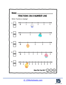 Fractions on a Number Line Worksheets - 15 Worksheets.com