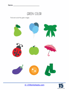 The Color Green Worksheets - 15 Worksheets.com