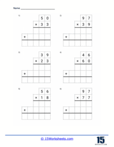 2 digit by 2 digit Multiplication Worksheets - 15 Worksheets.com