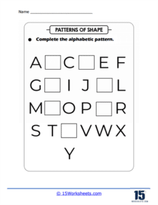 Patterns of Letters Worksheets - 15 Worksheets.com