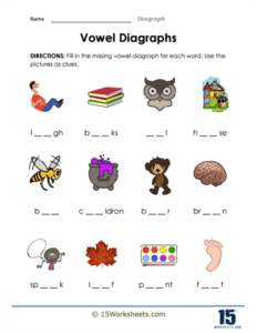 Diagraphs Worksheets | Phonics Resources - 15 Worksheets.com
