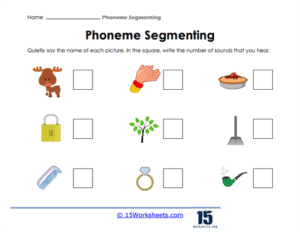 Phoneme Segmenting Worksheets | Phonics - 15 Worksheets.com