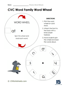 Phonics Word Wheels Worksheets - 15 Worksheets.com